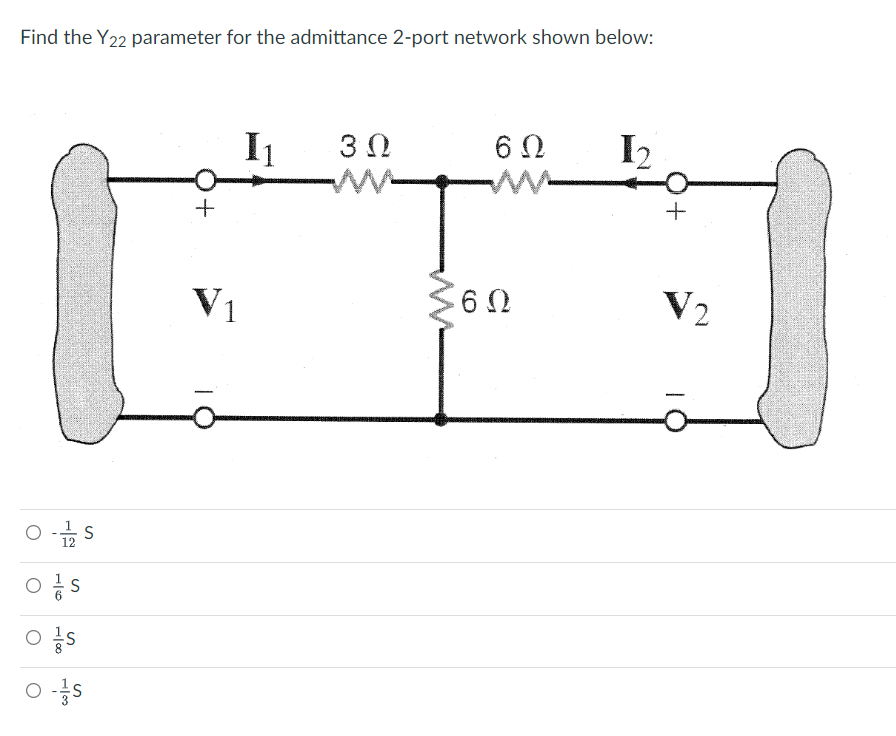 Solved Find the Y22 parameter for the admittance 2-port | Chegg.com