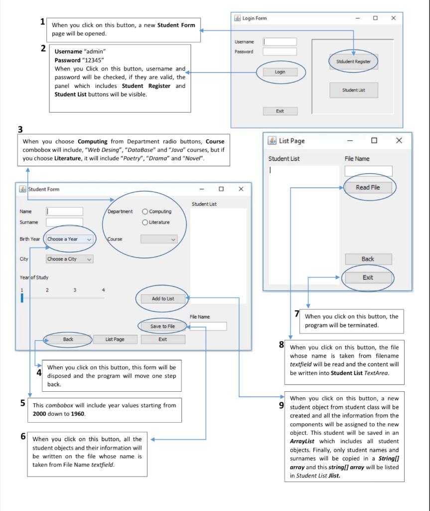Solved Login Form X 1 a When you click on this button, a new | Chegg.com
