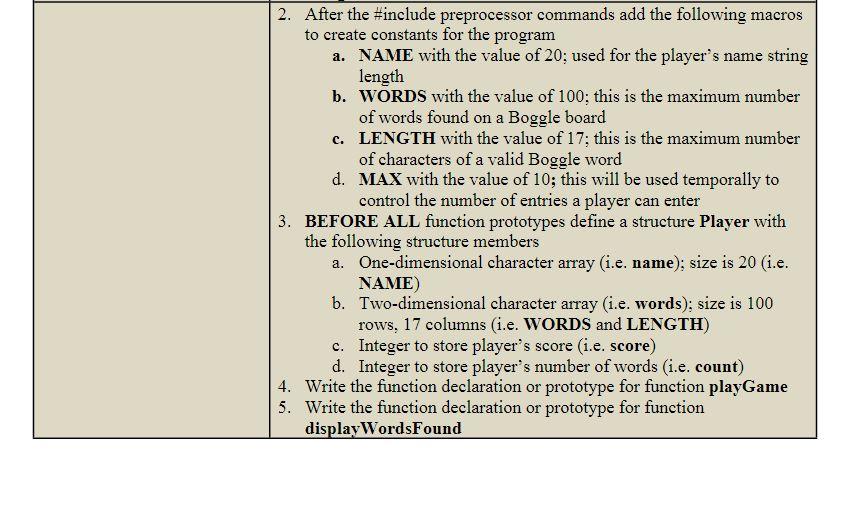 Solved 2. After the #include preprocessor commands add the | Chegg.com