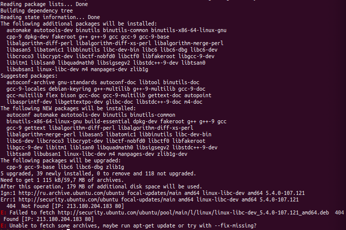 Solved Reading package lists... Done Building dependency | Chegg.com
