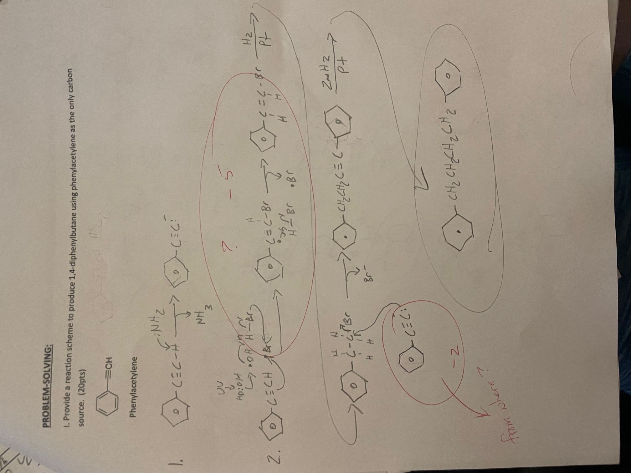 Solved PROBLEM-SOLVING:Provide a reaction scheme to produce | Chegg.com