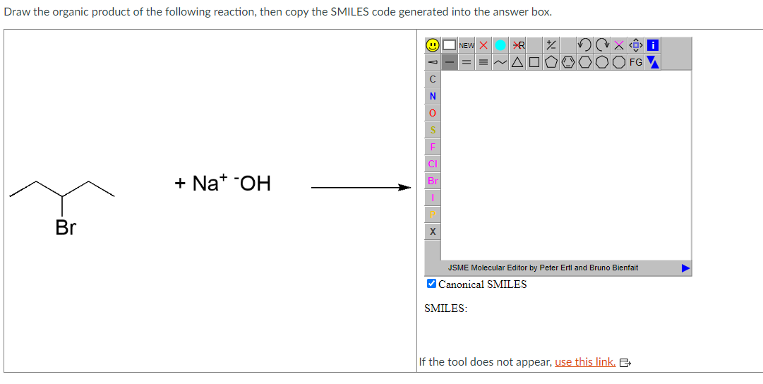Solved Draw the organic product of the following reaction, | Chegg.com