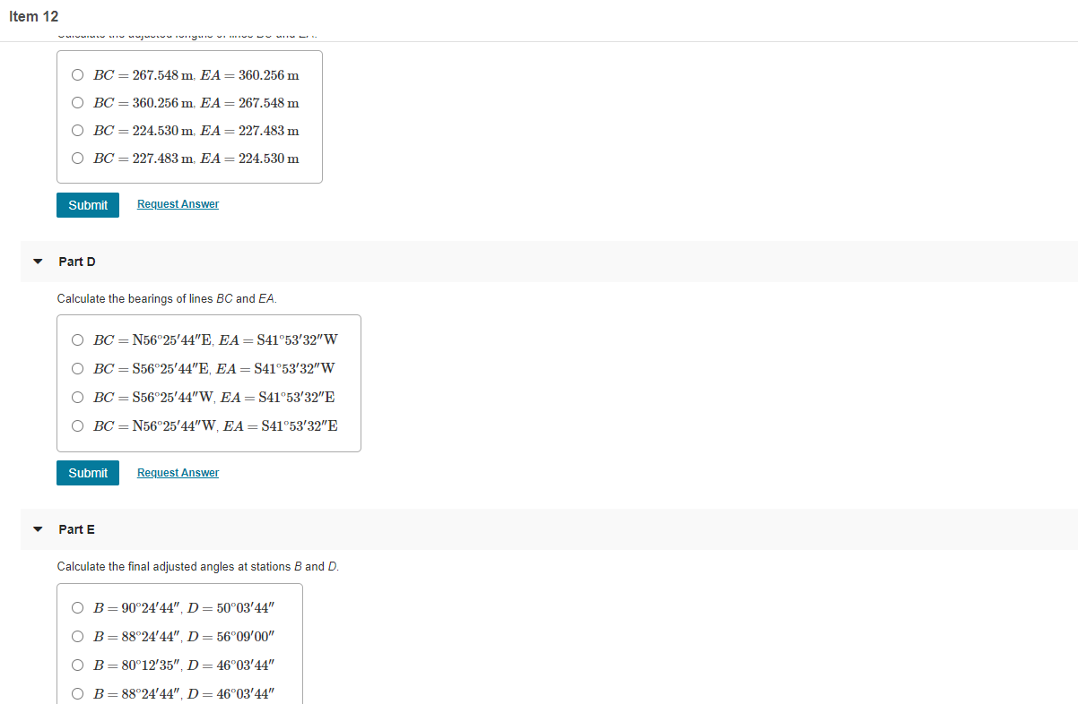 Solved Using the compass (Bowditch) rule, adjust the | Chegg.com