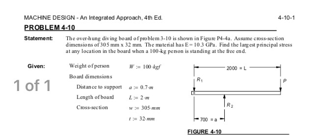 Solved MACHINE DESIGN -An Integrated Approach, 4th Ed. | Chegg.com