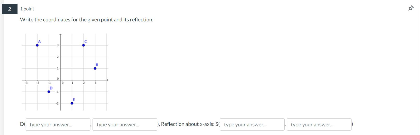Solved 1 point. Write the coordinates for the given point | Chegg.com Solved 1 point. Write the coordinates for the given point | Chegg.com