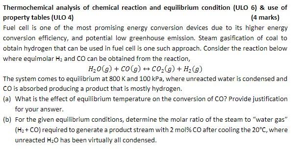 Solved Thermochemical analysis of chemical reaction and | Chegg.com