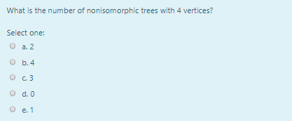 Solved What is the number of nonisomorphic trees with 4 | Chegg.com