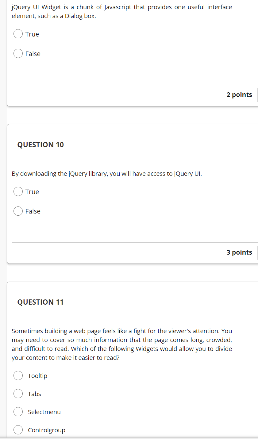 Solved Jquery Ui Widget Is A Chunk Of Javascript That 0558