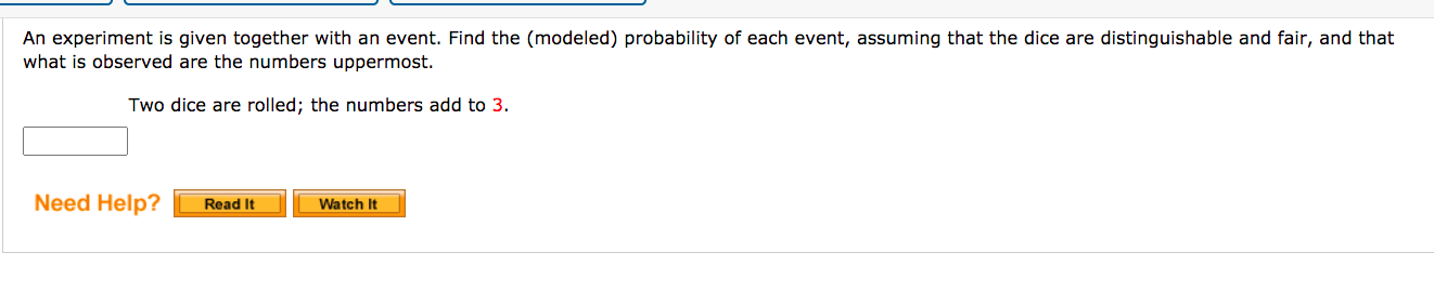 Solved An experiment is given together with an event. Find | Chegg.com