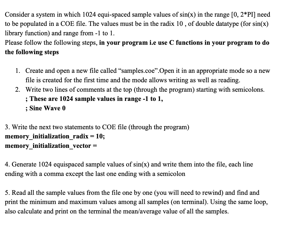Consider a system in which 1024 equi-spaced sample | Chegg.com