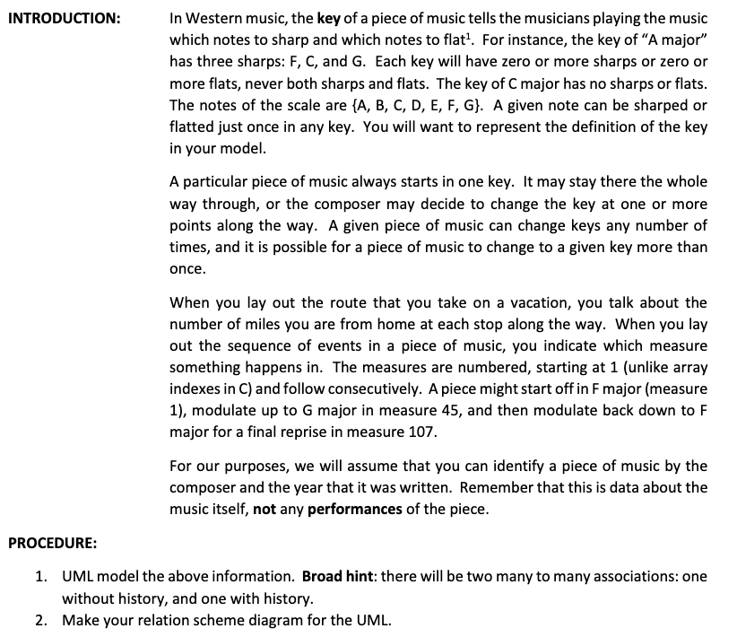 Solved INTRODUCTION: In Western music, the key of a piece of | Chegg.com