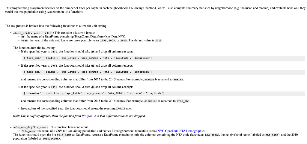 Solved Program Description Program 3: Trees \& | Chegg.com
