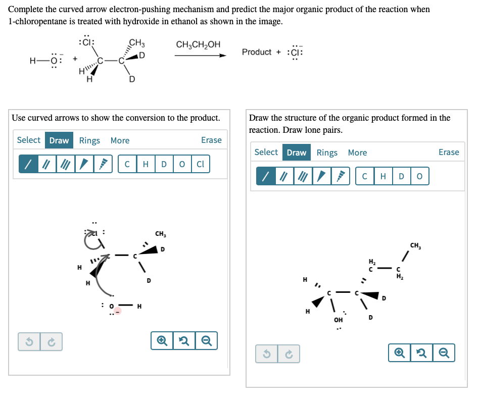 Solved Complete the curved arrow electron-pushing mechanism | Chegg.com