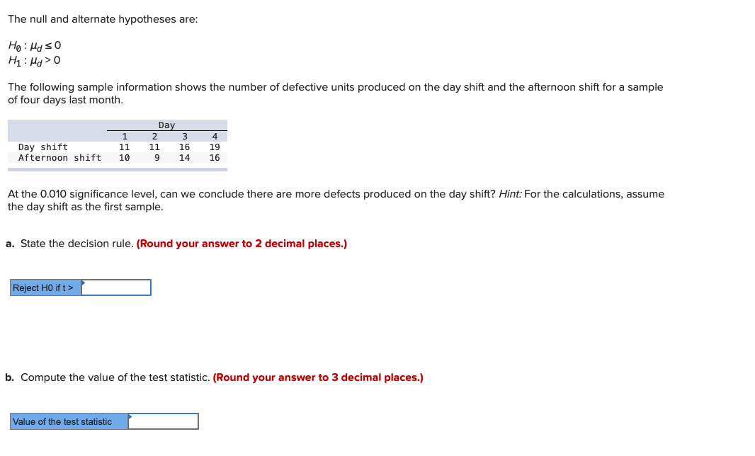 Solved The null and alternate hypotheses are: Ho: Moso H1: | Chegg.com