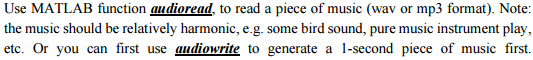 Solved Use MATLAB function audioread to read a piece of | Chegg.com