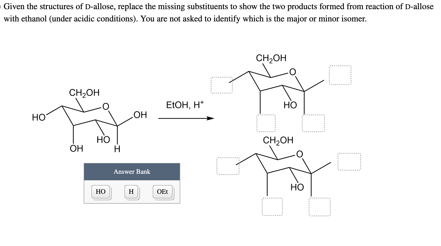 Solved Given the structures of D-allose, replace the missing | Chegg.com