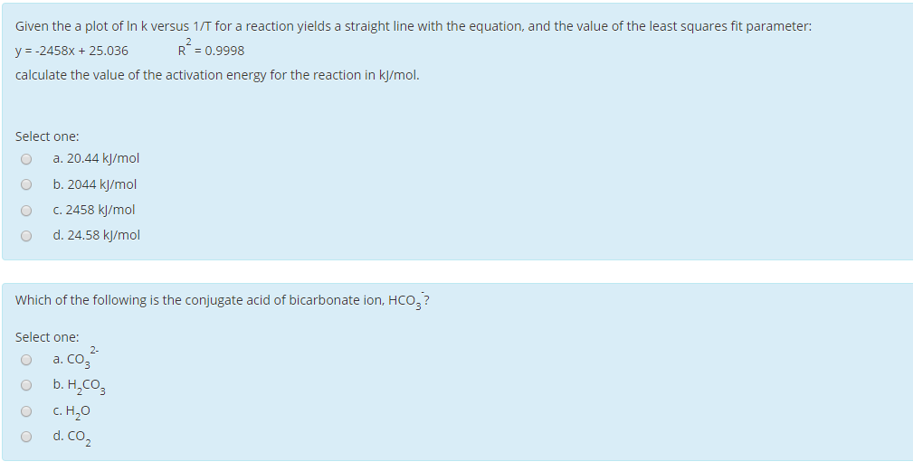 Solved Given the a plot of In k versus 1/T for a reaction | Chegg.com