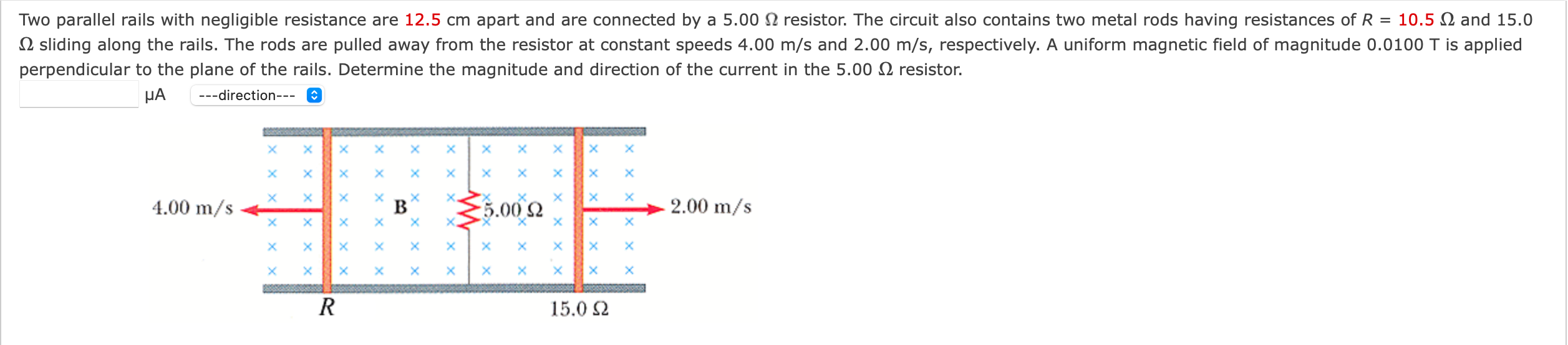 Solved Two parallel rails with negligible resistance are | Chegg.com