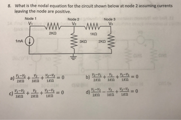 Solved What is the nodal equation for the circuit shown | Chegg.com