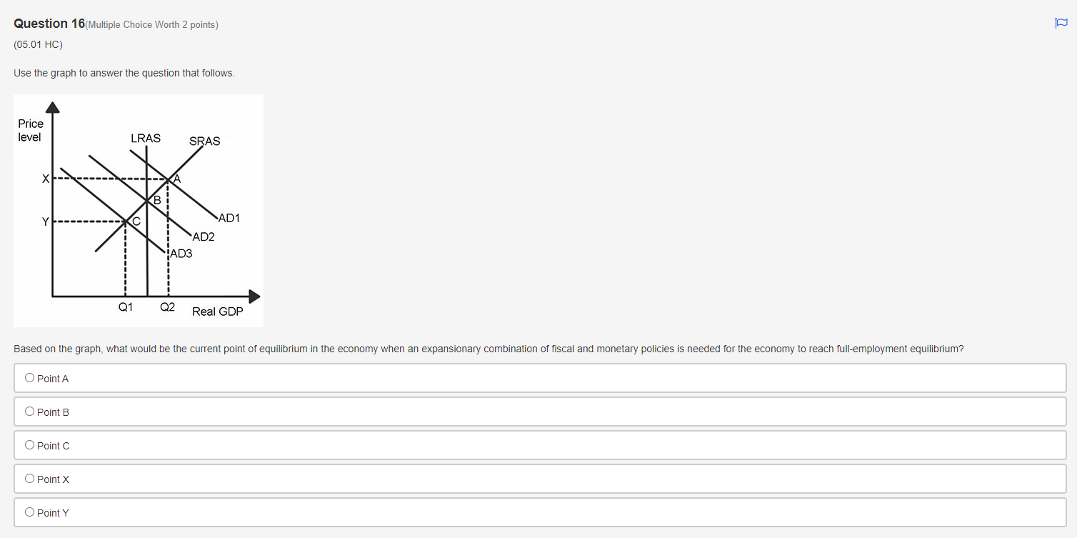 Solved Question 16 (Multiple Choice Worth 2 points) (05.01 | Chegg.com