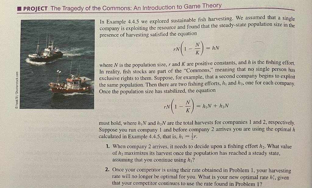 Solved PROJECT The Tragedy of the Commons: An Introduction | Chegg.com