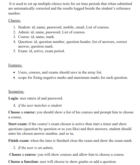 Solved It is used to set up multiple-choice tests for set | Chegg.com