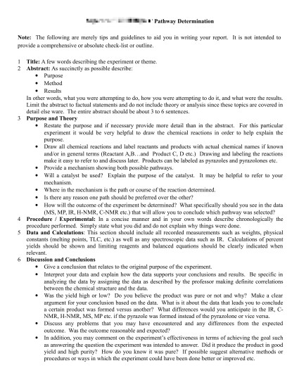 Solved Note: The following are merely tips and guidelines to | Chegg.com