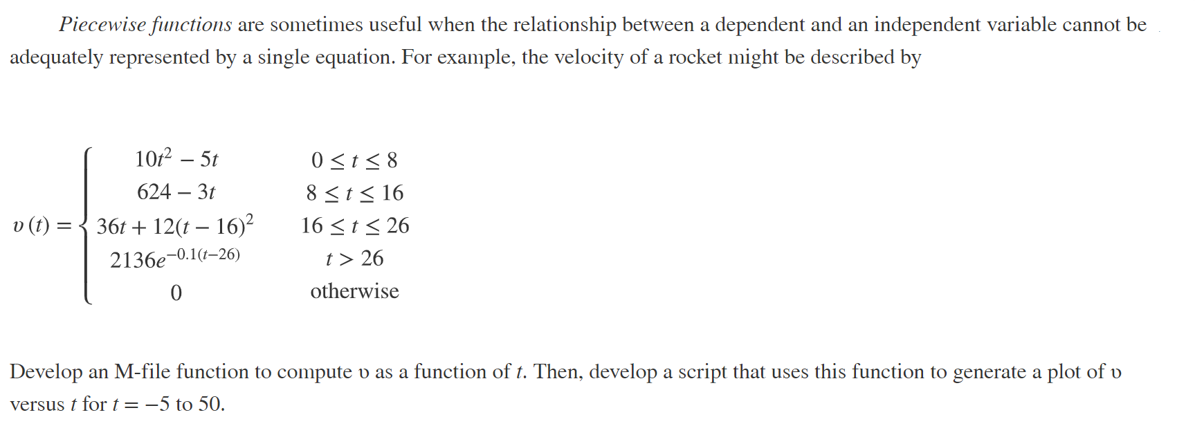 Solved Piecewise functions are sometimes useful when the | Chegg.com
