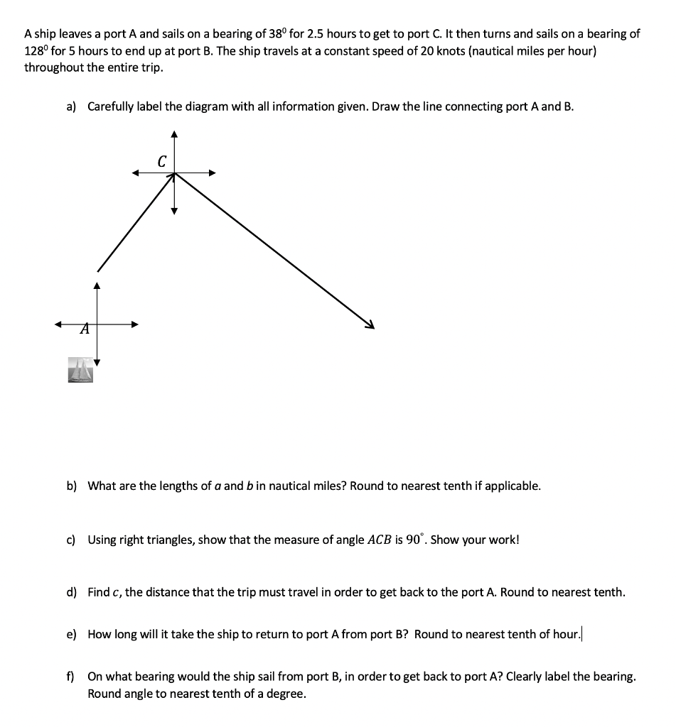 Answered A Ship Leaves A Port And Sails For 4 Bartleby 43 OFF