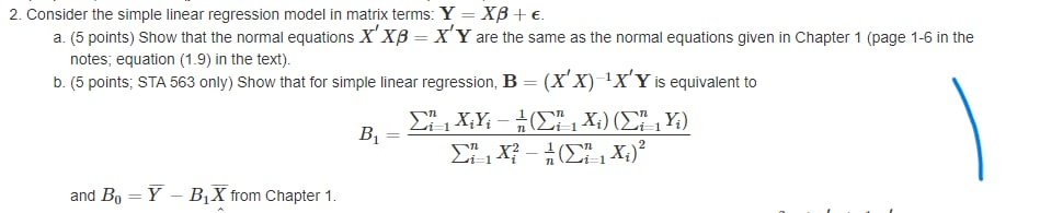 Solved 2. Consider the simple linear regression model in | Chegg.com