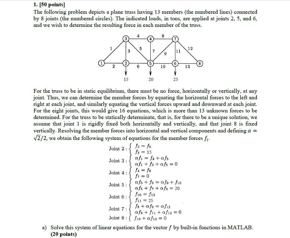 Solved b) Construct in MATLAB the following subroutines. | Chegg.com