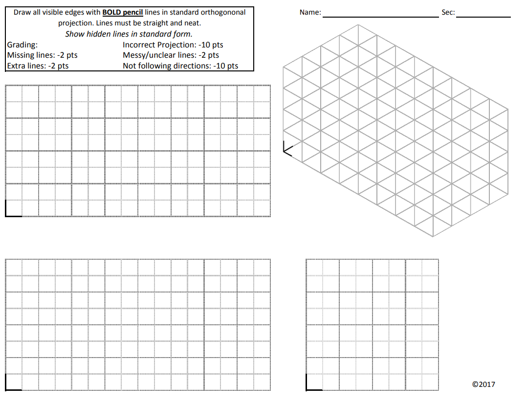 Solved Draw the front, top, right, and 3d (orthogonal view) | Chegg.com
