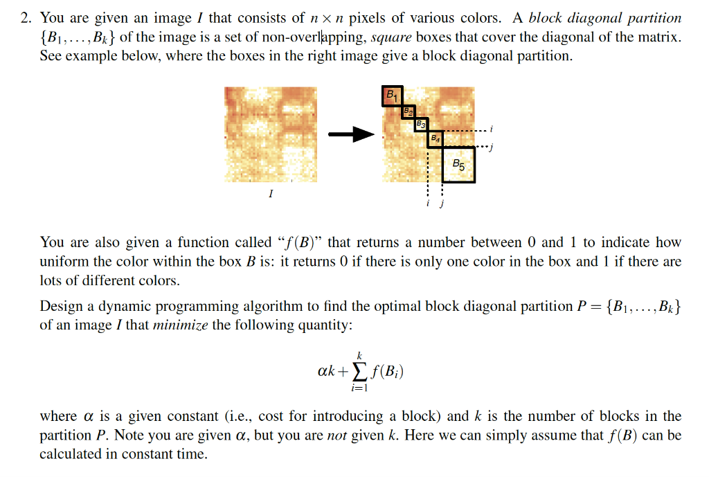 2. You are given an image I that consists of n×n | Chegg.com