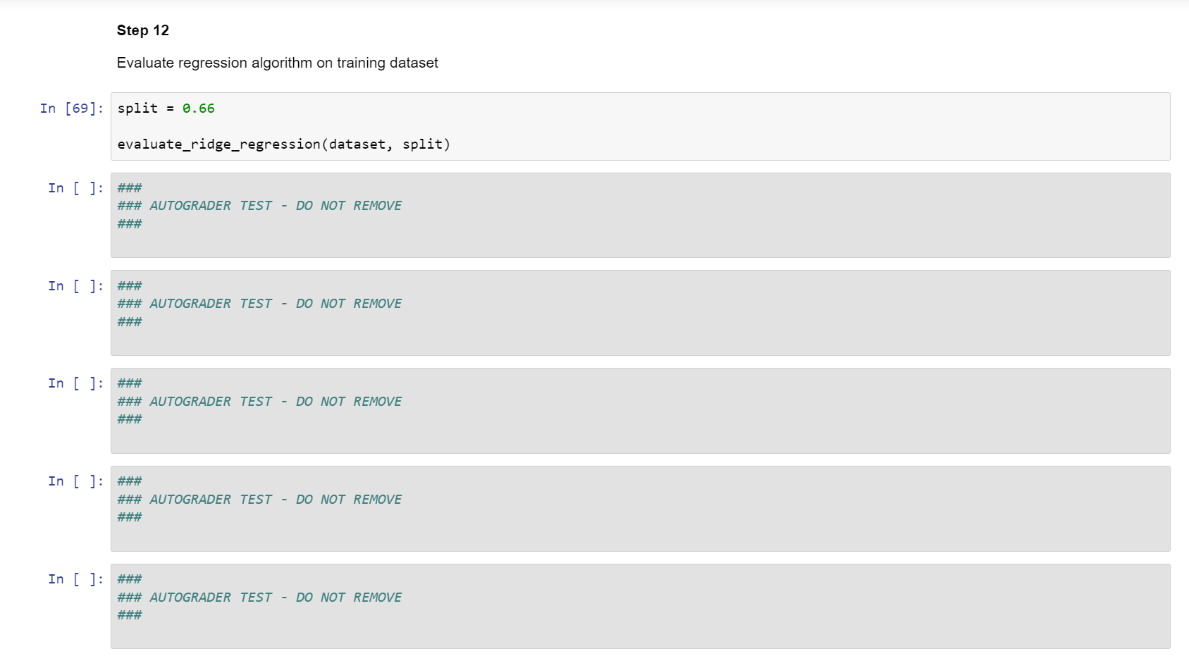 Solved Programming Part 4: Regularisation Write a programme | Chegg.com
