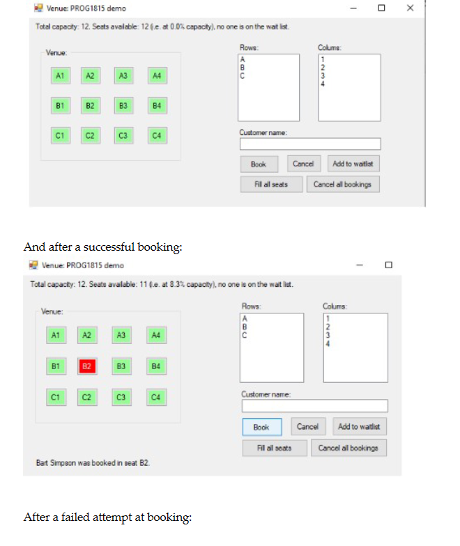 Solved Venue Booking System In this assignment you are to | Chegg.com