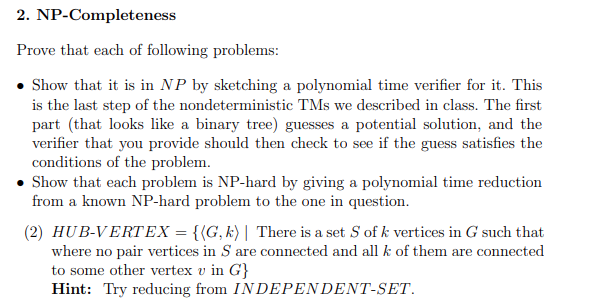 Solved 2. NP-Completeness Prove that each of following | Chegg.com