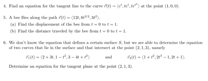 Solved Vector Functions and Parameterized Curves Please | Chegg.com