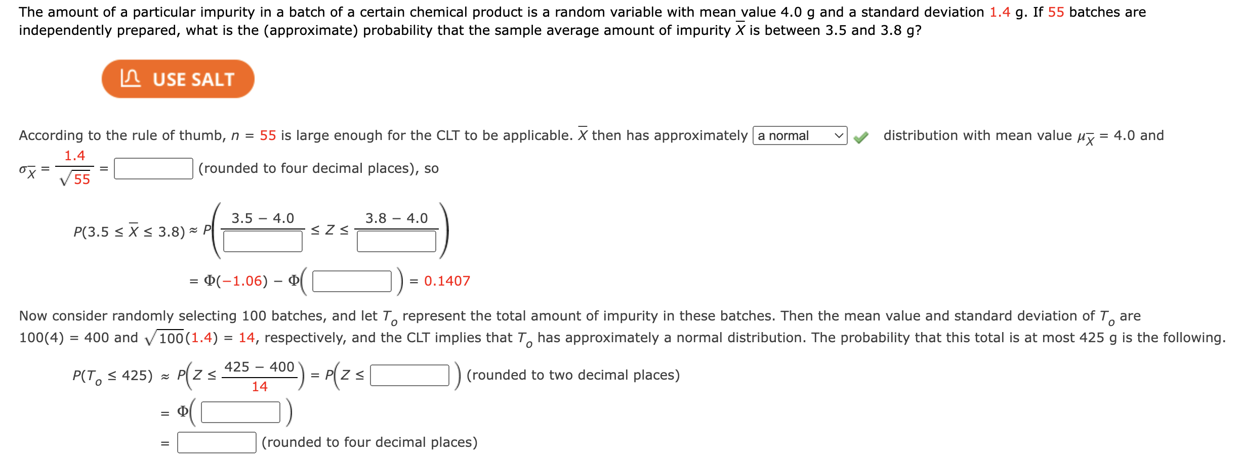 Solved independently prepared, what is the (approximate) | Chegg.com