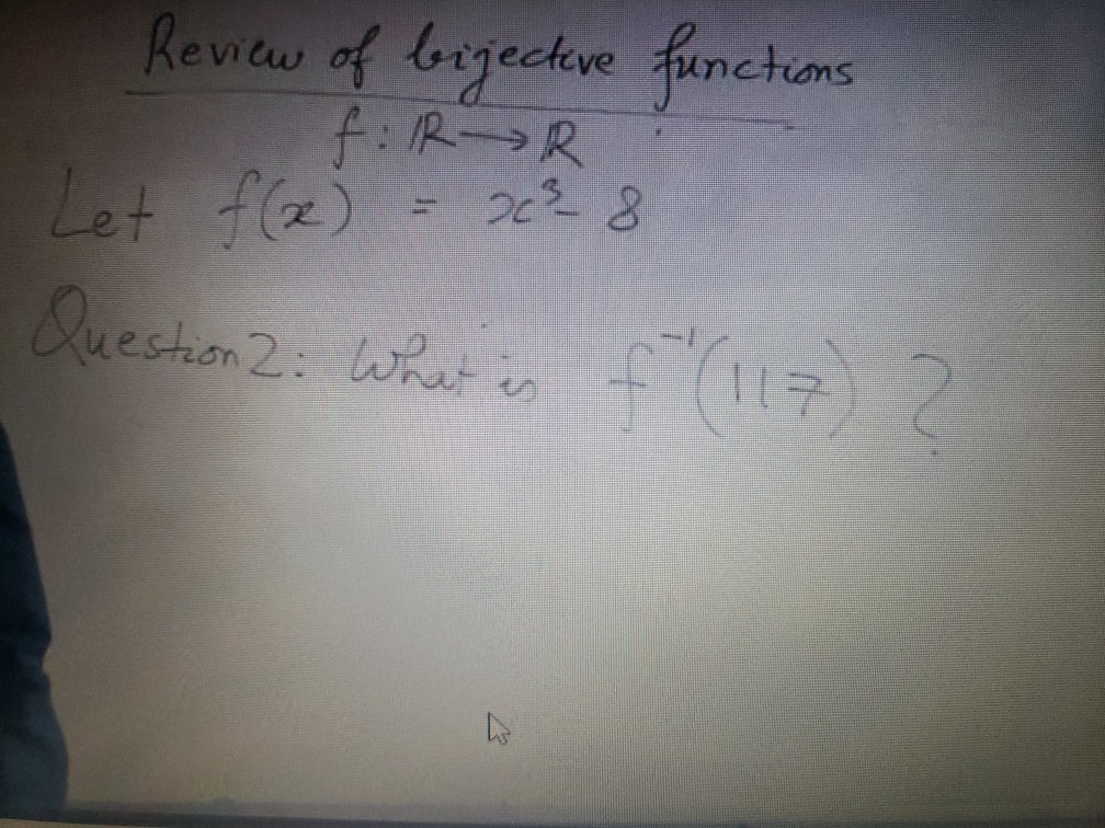 Solved Review of bijective functions L f :R->R Let f(x) = | Chegg.com