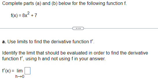 Solved Complete parts (a) ﻿and (b) ﻿below for the following | Chegg.com
