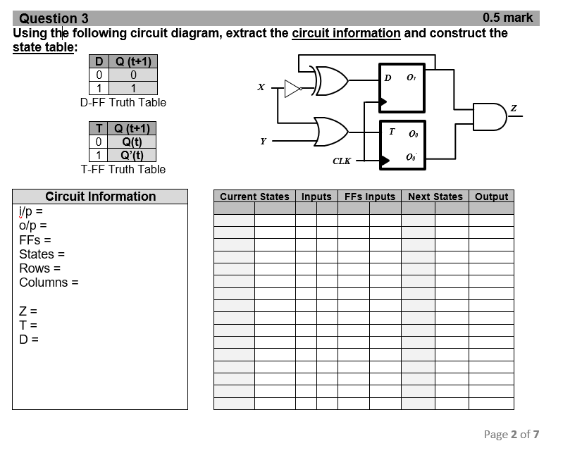 Solved Question 3 0.5 ﻿mark Using the following circuit | Chegg.com