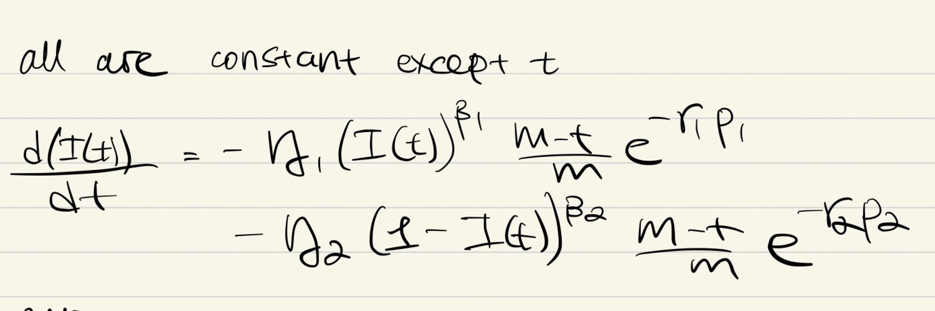 Solved all are constant except t d(14 dt H, (I(E))& matere | Chegg.com