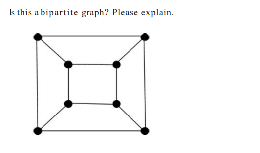 Solved Is this a bipartite graph? Please explain. | Chegg.com