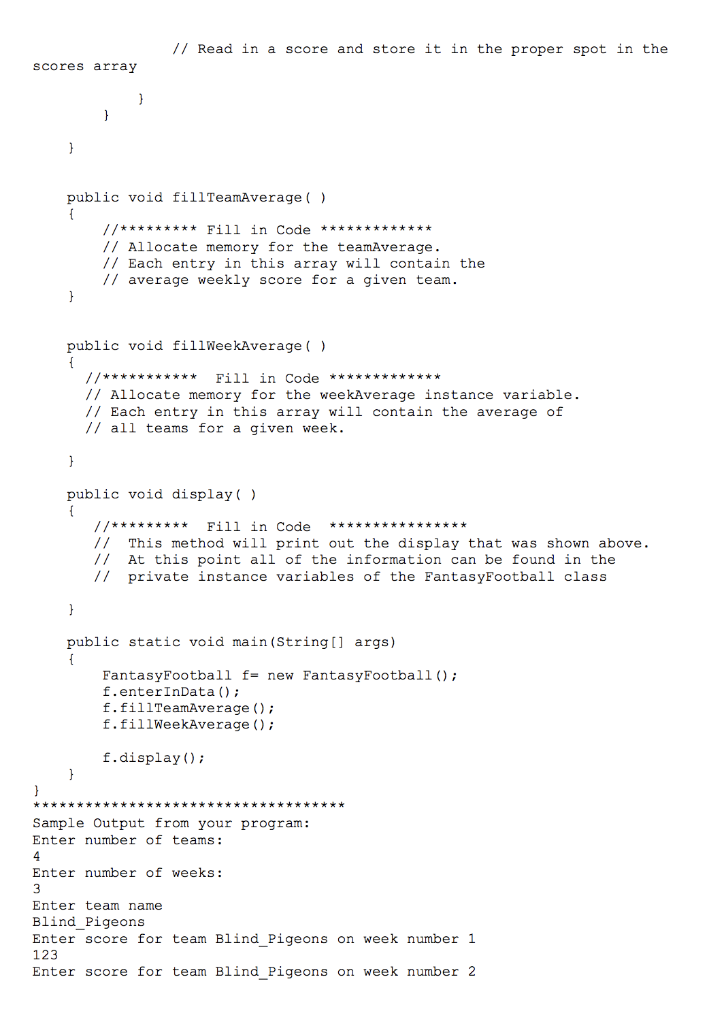 Solved Fantasy Football Problem This exercise is very | Chegg.com