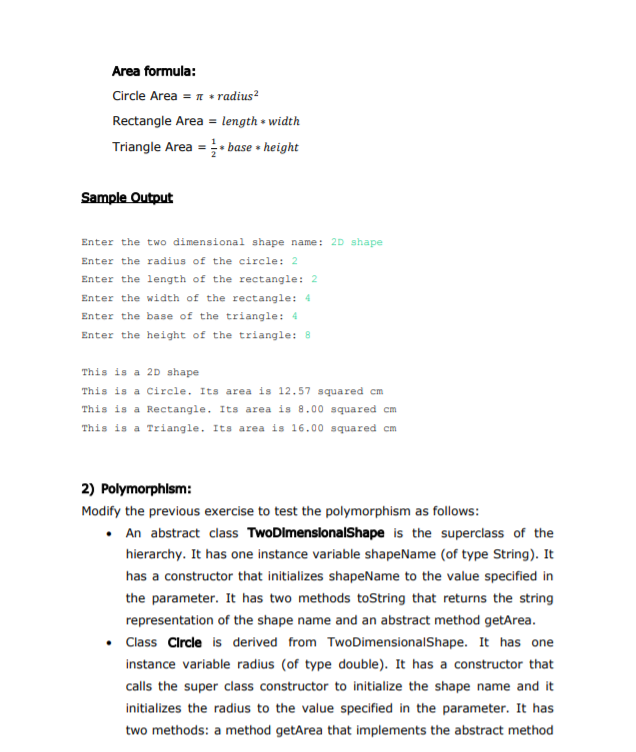 Solved Implement the following classes' hierarchy: | Chegg.com