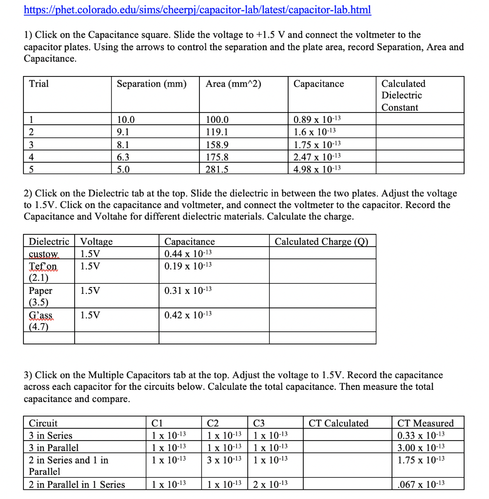 Solved please calculate blank boxes and show equations used | Chegg.com
