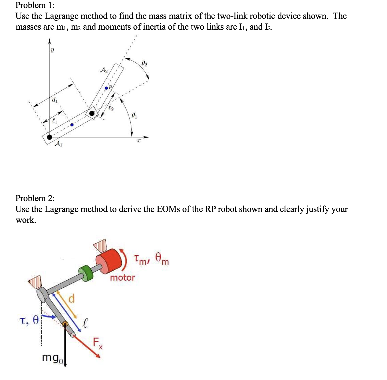 Solved Problem 1:Use the Lagrange method to ﻿find the mass | Chegg.com