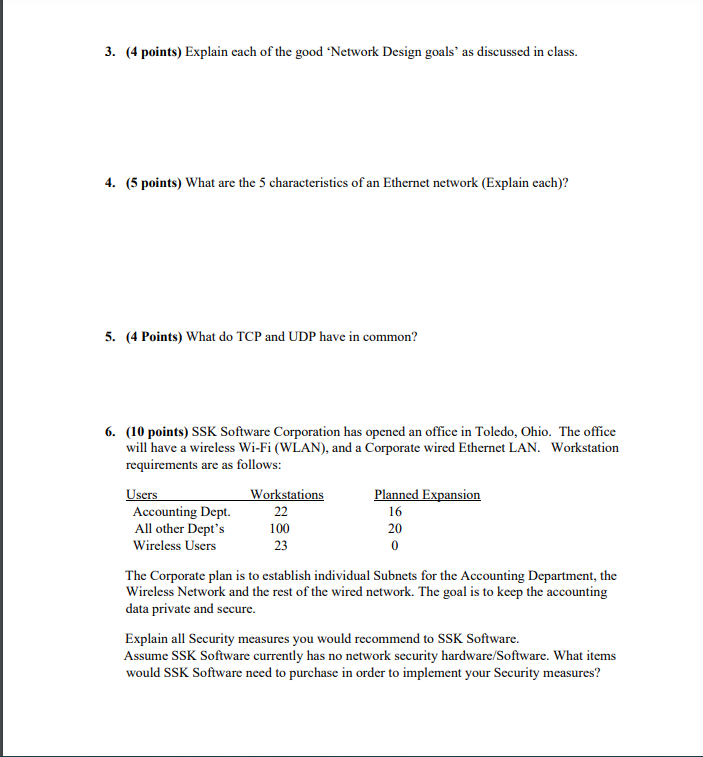 Solved 1. (5 points) The OSI Reference Model describes a | Chegg.com