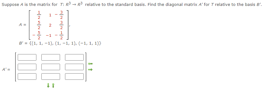 Solved Suppose A is the matrix forT: R3 → R3relative to the | Chegg.com