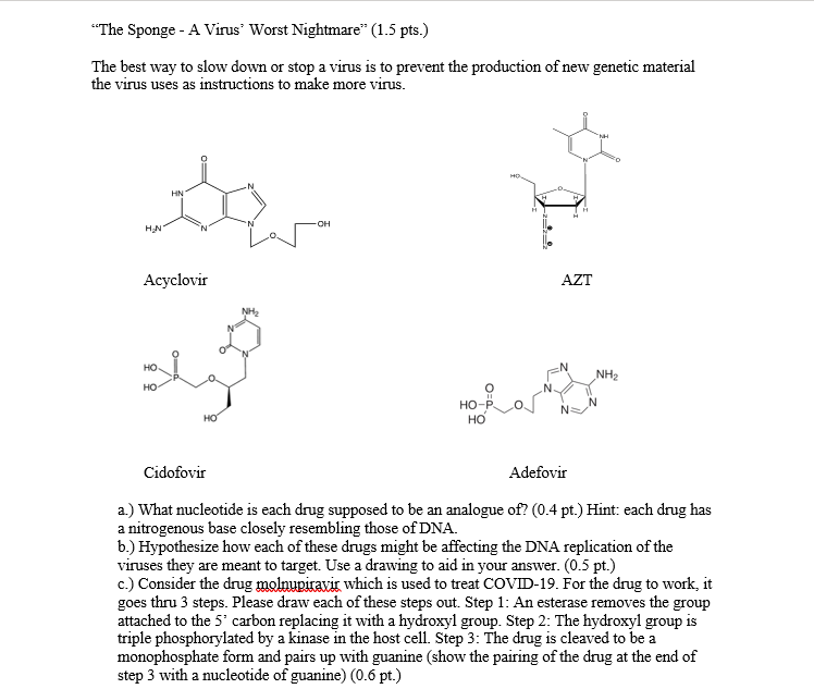 Solved "The Sponge - A Virus' Worst Nightmare" (1.5 pts.) | Chegg.com